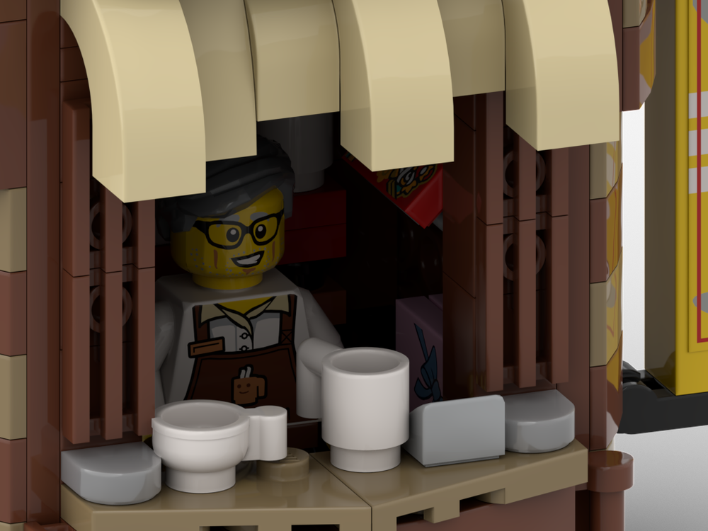 LEGO MOC Coffee Booth by Huebre | Rebrickable - Build with LEGO