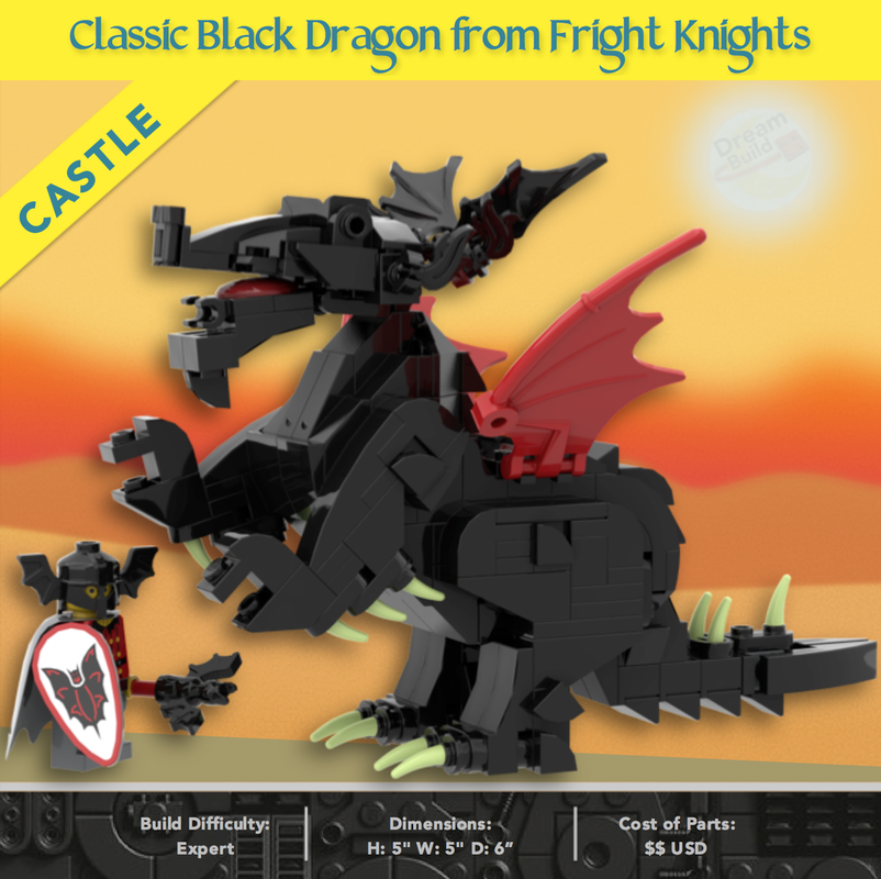 LEGO MOC Black Dragon from Fright Knights - Brick Built part 6129c02 by ...