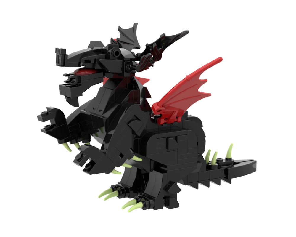 LEGO MOC Black Dragon from Fright Knights - Brick Built part 6129c02 by ...