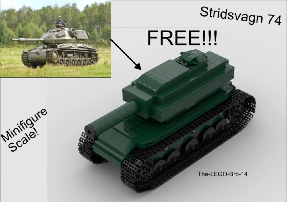 LEGO MOC Stridsvagn 74 minifigure scale by The-LEGO-Bro-14 ...