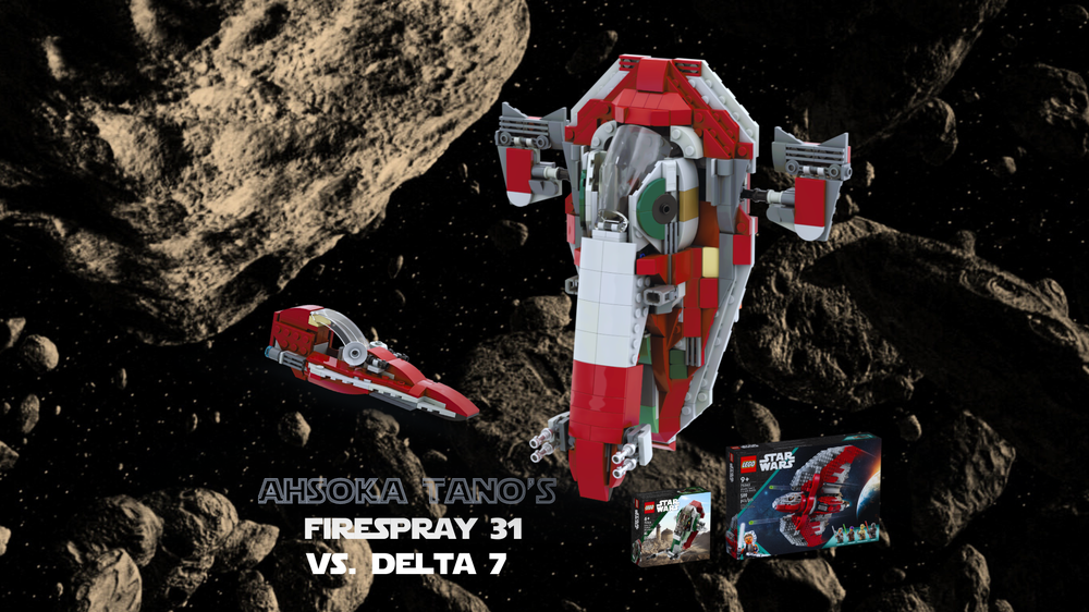 LEGO MOC Ahsoka Tano's Firespray-31 vs. Delta 7 starfighter - 75362 ...
