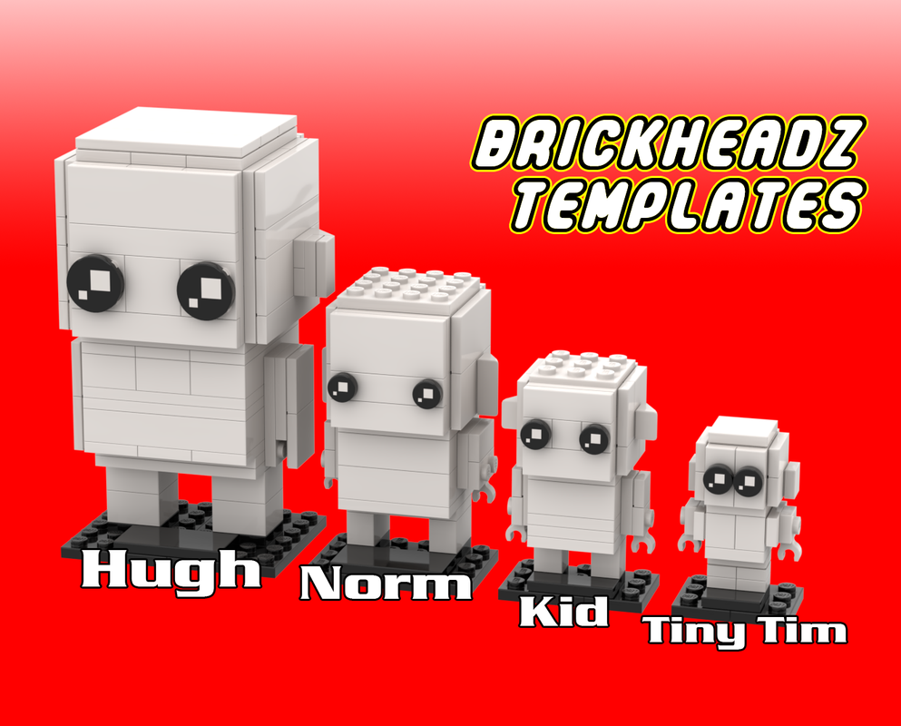 LEGO MOC BrickHeadz Templates - Hugh, Norm, Kid and Tiny Tim by ...
