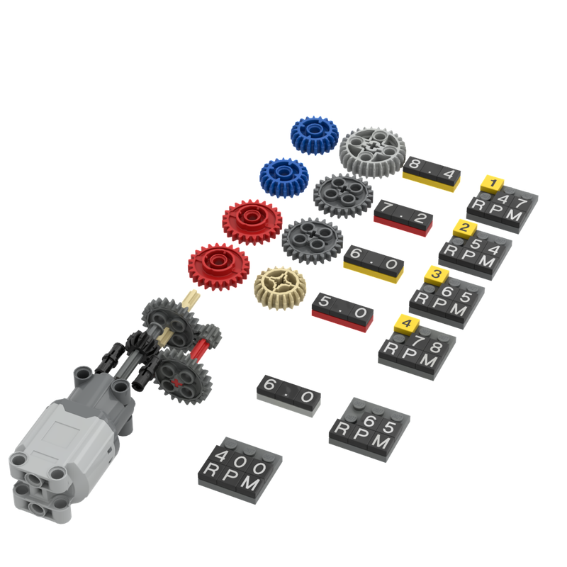 LEGO MOC Four Speed Gearbox w 6:1 primary ratio by andybell ...