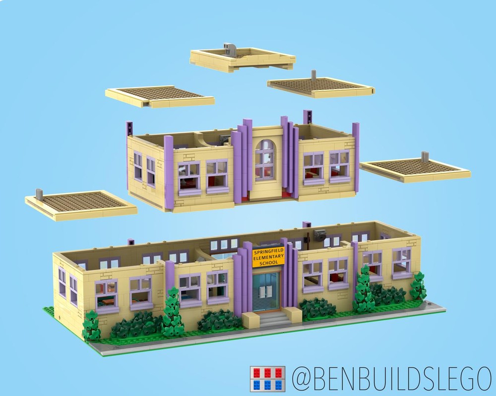 LEGO MOC Modular Springfield Elementary School by benbuildslego ...