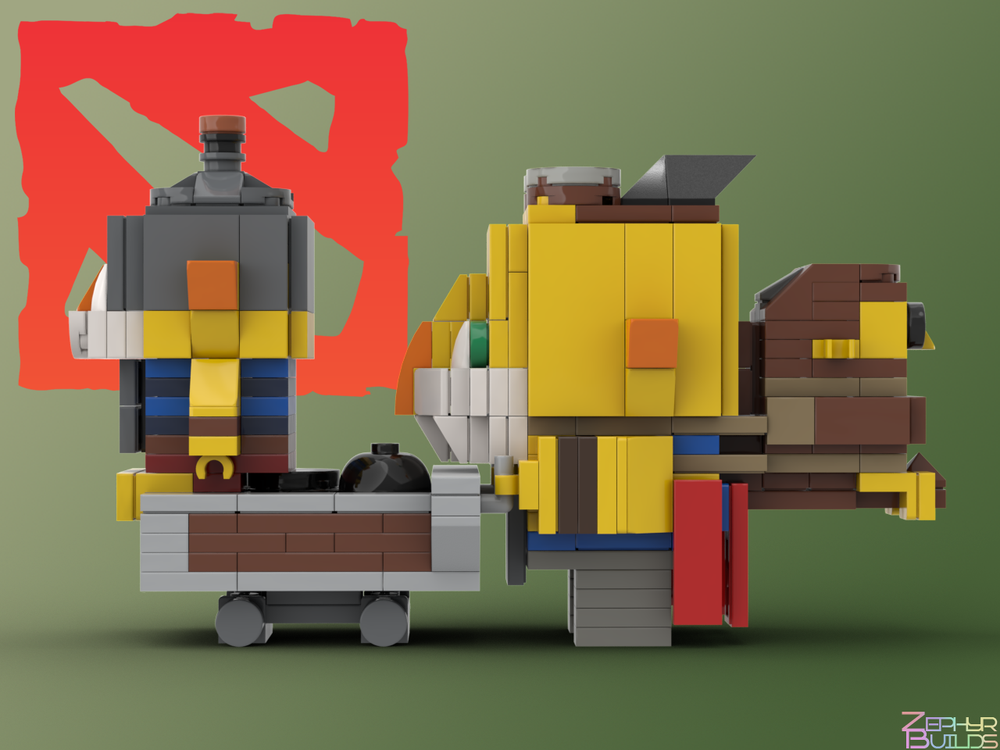 LEGO MOC DOTA 2 Goblin Techies/Squee, Spleen, and Spoon Brickheadz by ...