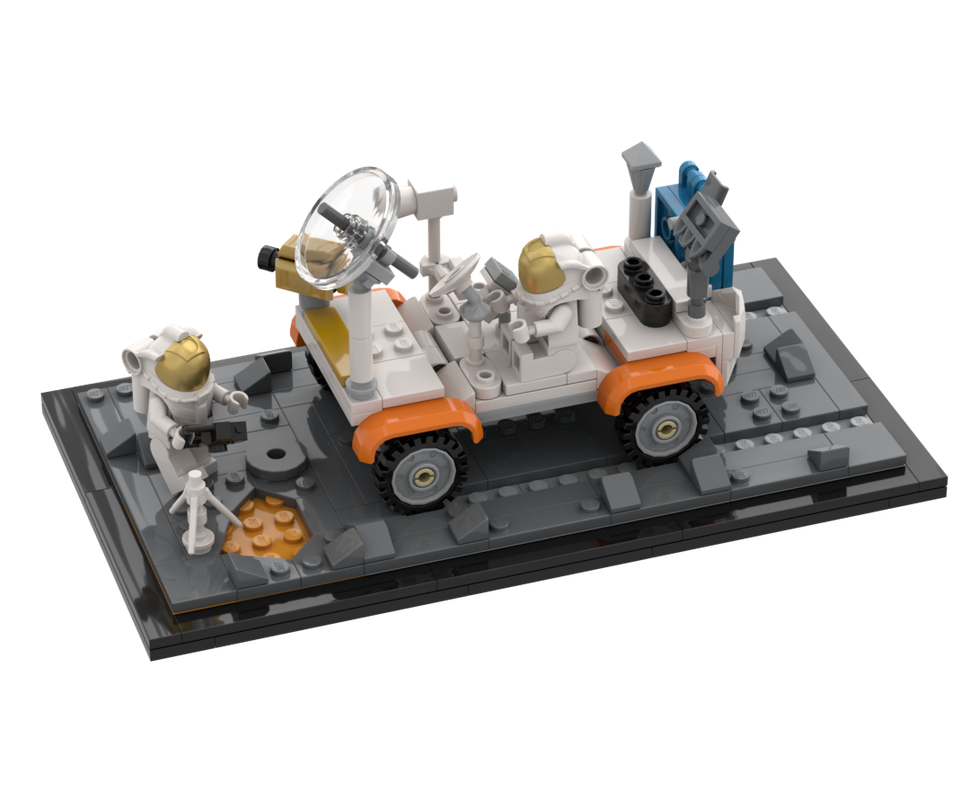 LEGO MOC Foldable Lunar Roving Vehicle with lunar surface - Apollo 17 ...