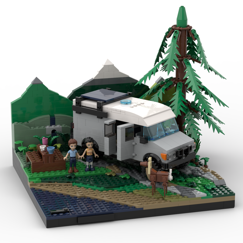 LEGO MOC Camping in the Pacific Northwest (in a 2006 V10 Ford E350 4x4 ...