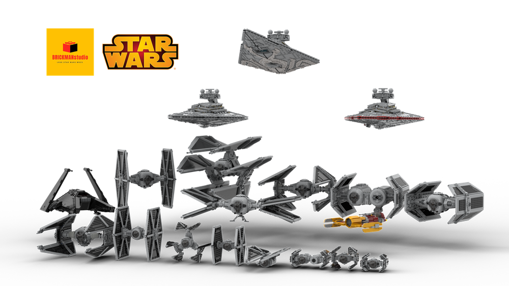 LEGO MOC SW Imperial fleet Large Bundle : Imperial Destroyers , UCS Tie ...