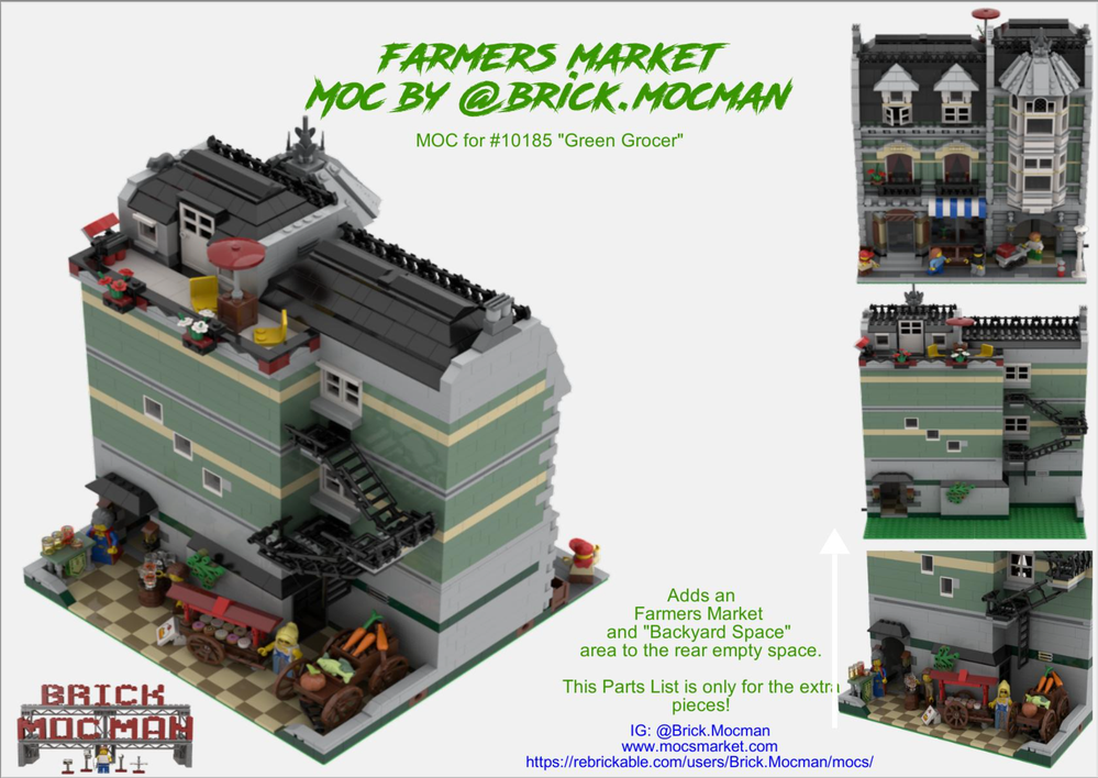 LEGO MOC Farmers Market - Backyard MOC for set #10185 "Green Grocer" by ...