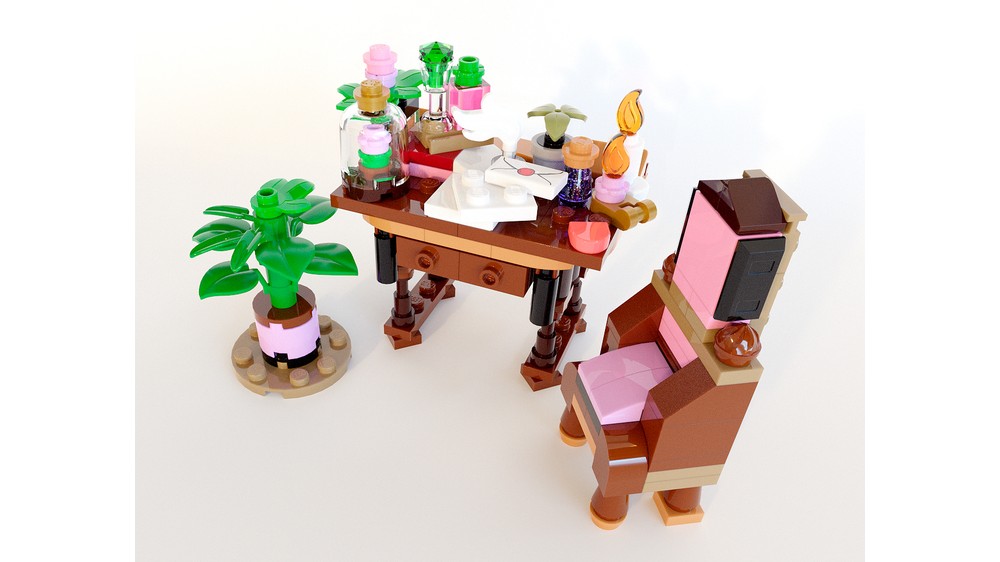 LEGO MOC Antique Desk by WoodenBoxProjects | Rebrickable - Build with LEGO