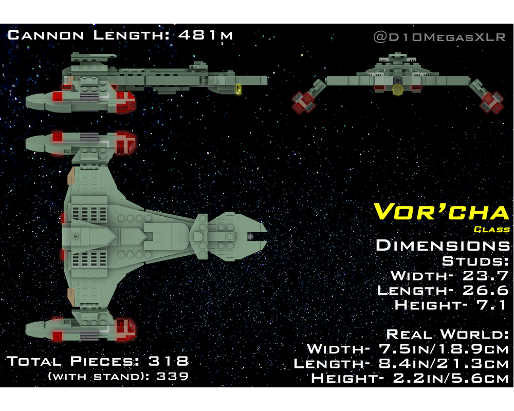 LEGO MOC Vor'cha Class by D10MegasXLR | Rebrickable - Build with LEGO