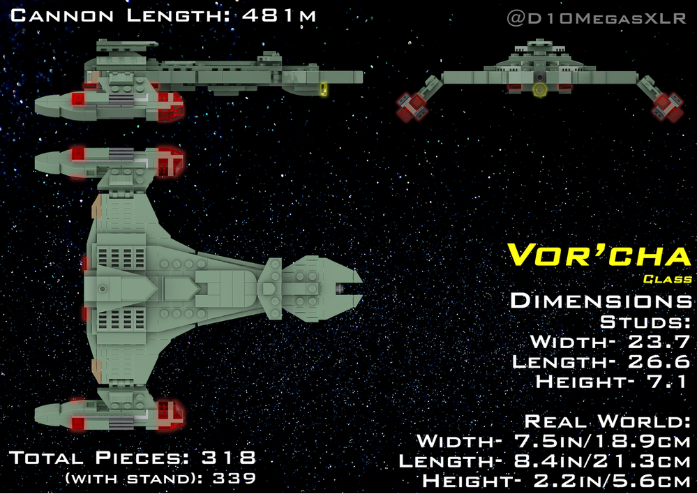 LEGO MOC Vor'cha Class by D10MegasXLR | Rebrickable - Build with LEGO