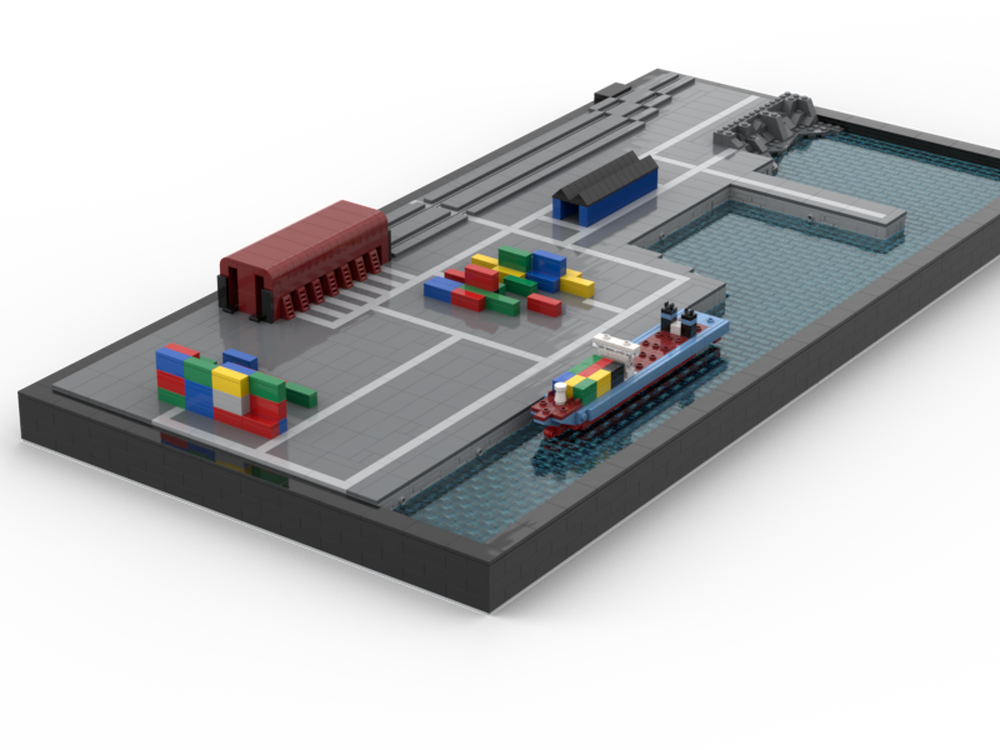 LEGO MOC Microscale Port by The_nolans36 | Rebrickable - Build with LEGO