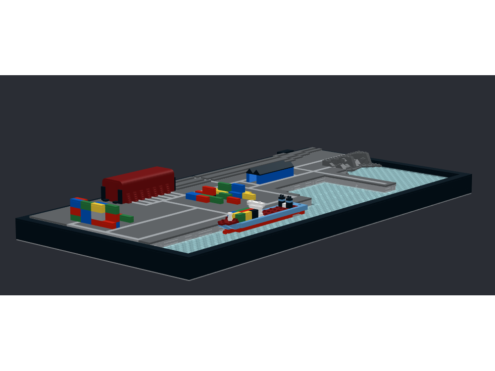 LEGO MOC Microscale Port by The_nolans36 | Rebrickable - Build with LEGO