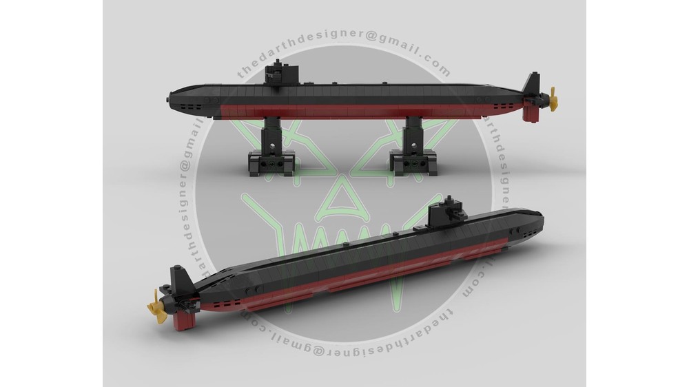 LEGO MOC Los Angeles Class | Nuclear Submarine - 1:300 Scale by ...