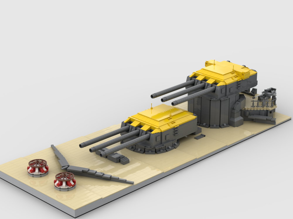 LEGO MOC Scharnhorst's Anton & Bruno turrets display by Your Brick Guy ...