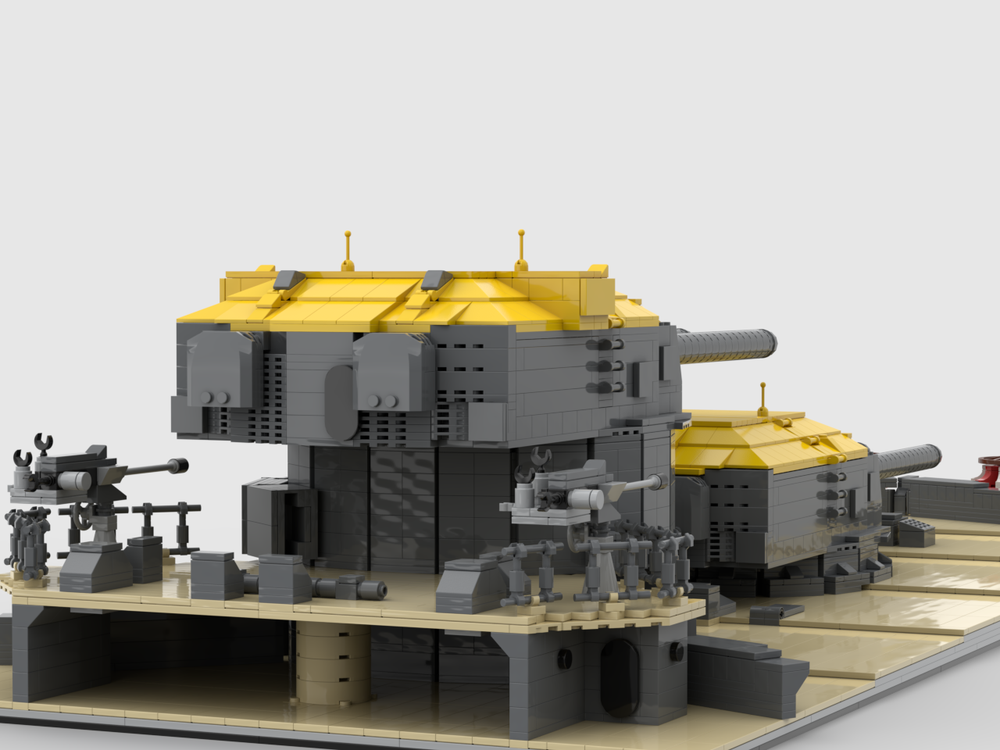 LEGO MOC Scharnhorst's Anton & Bruno turrets display by Your Brick Guy ...
