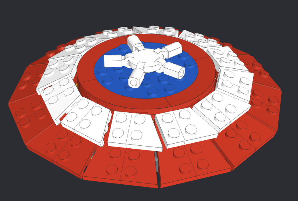 LEGO MOC Captain America's Shield by Pondering Peregrine | Rebrickable ...