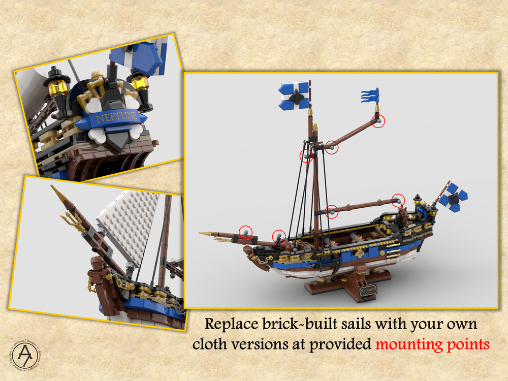 LEGO MOC Imperial Sloop 'Neptune' by Arcturus7 | Rebrickable - Build ...
