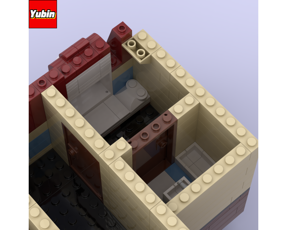 LEGO MOC Cafe Corner With Interior by yubin_ly | Rebrickable - Build ...