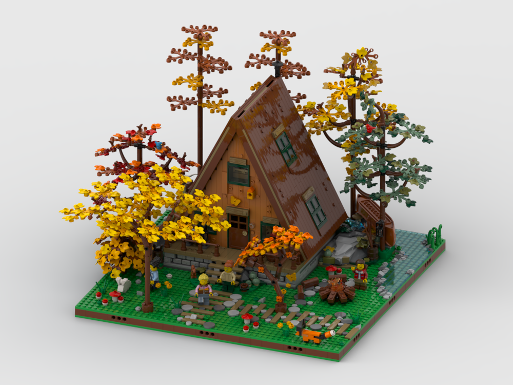 LEGO MOC 48X48 Display for set 21338 A-Frame Cabin by gabizon ...
