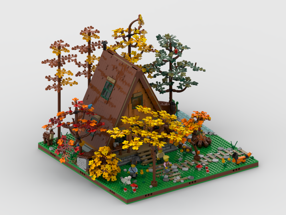LEGO MOC-178252 48X48 Display for set 21338 A-Frame Cabin by gabizon ...
