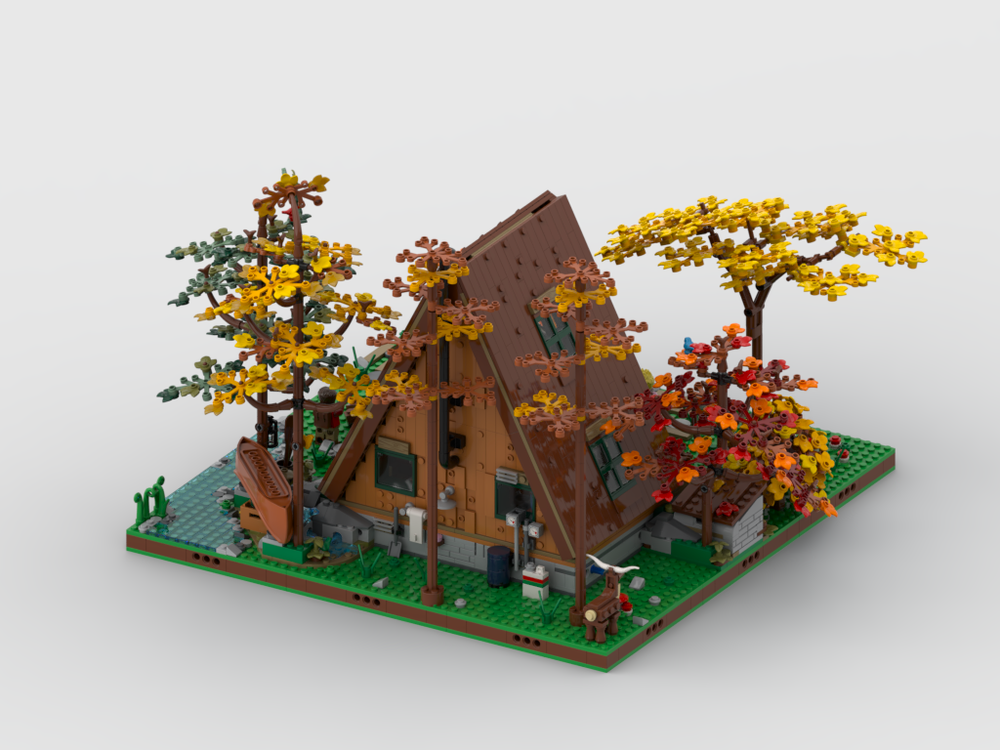 LEGO MOC-178252 48X48 Display for set 21338 A-Frame Cabin by gabizon ...