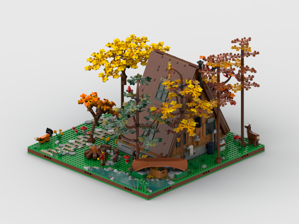 LEGO MOC-178252 48X48 Display for set 21338 A-Frame Cabin by gabizon ...