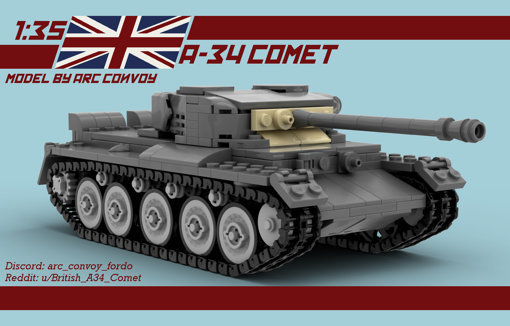 LEGO MOC A34 Comet I | WWII British Cruiser Tank | 1:35 Scale | Lego ...