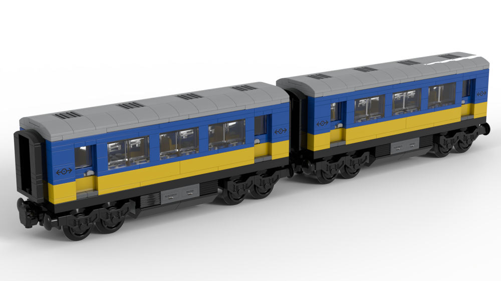 LEGO MOC 7710-style Passenger Train coach by Ptchnk | Rebrickable ...