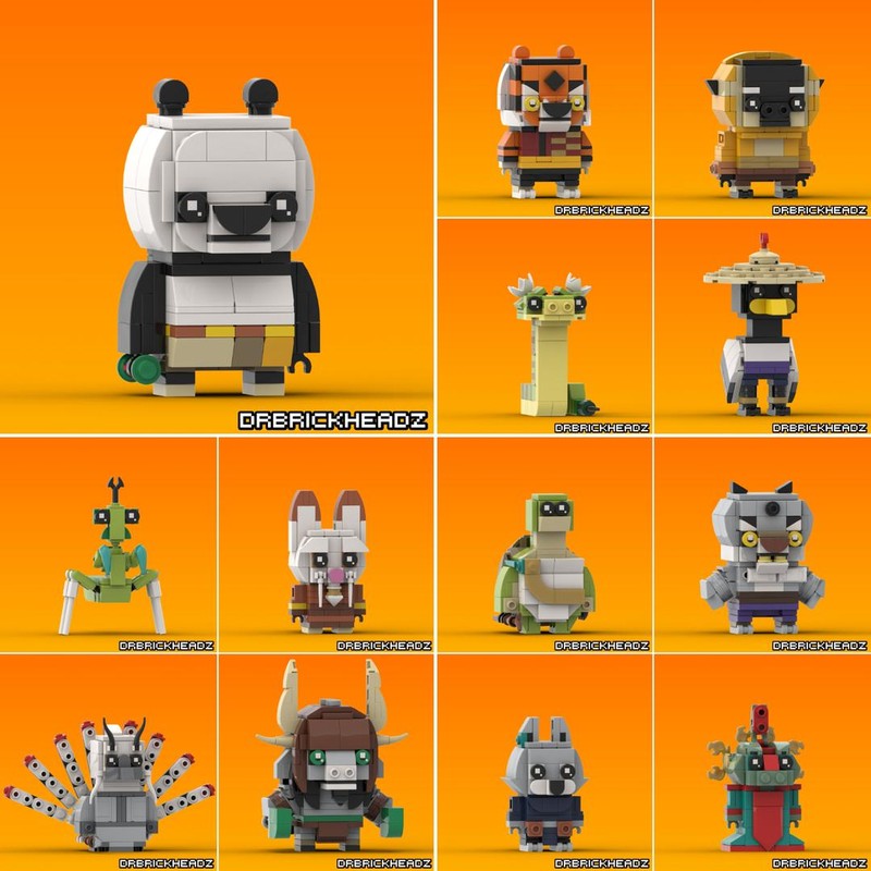 LEGO MOC Kung Fu Panda Brickheadz Collection by DrBrickheadz ...