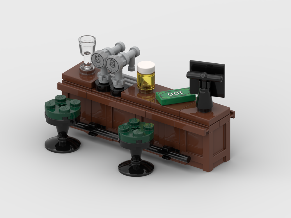 LEGO MOC Bar counter by BrickHappens | Rebrickable - Build with LEGO