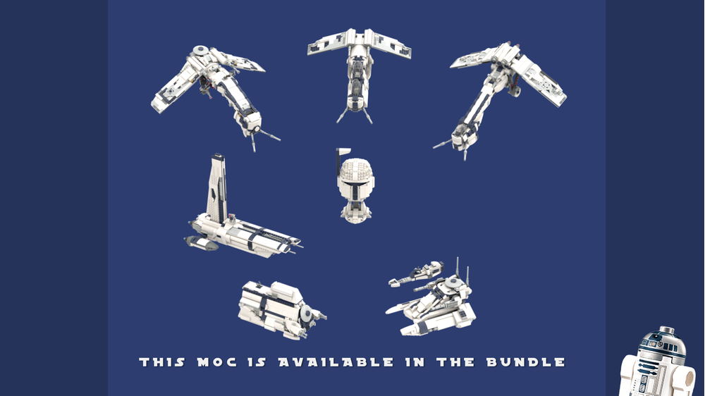 Lego Moc R2 D2s Personal Republic Dropship 75379 Alternative Build