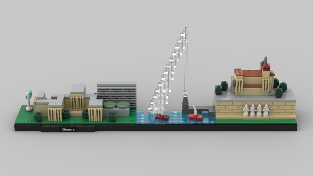 LEGO MOC Geneva Skyline by BerghBricks | Rebrickable - Build with LEGO