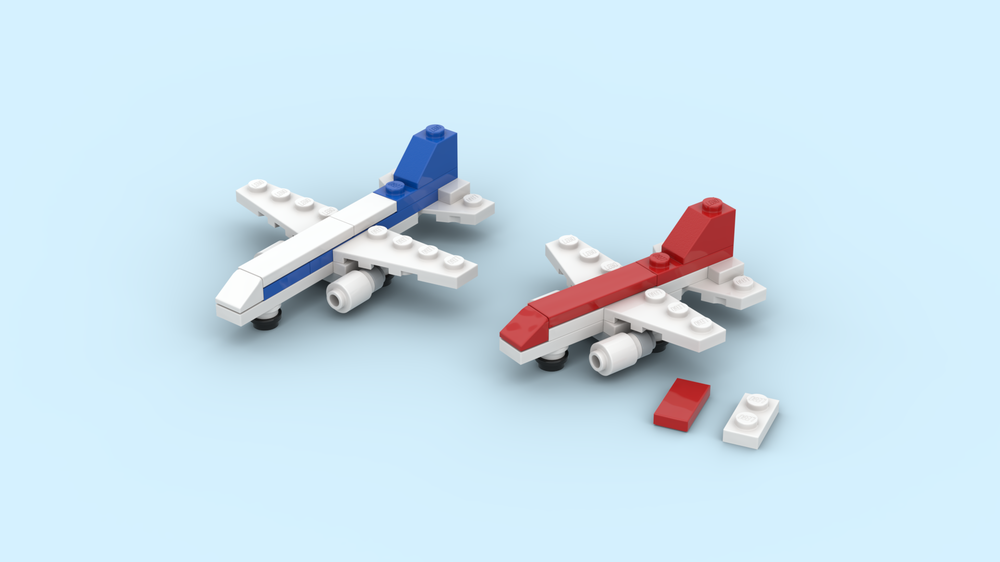 LEGO MOC-178543 Micro scale Airliners by Artip | Rebrickable - Build ...