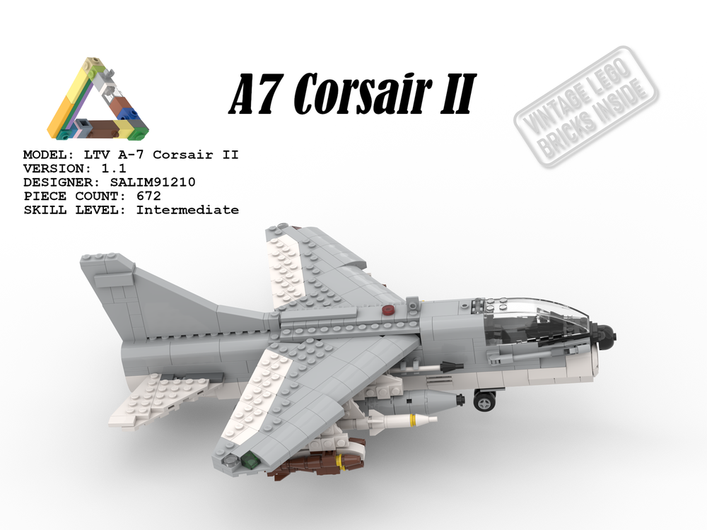 LEGO MOC LTV A-7 Corsair II by salim91210 | Rebrickable - Build with LEGO