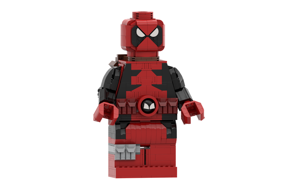 Lego Moc Up Scaled Lego Minifigure Deadpool By Ztbricks Rebrickable Build With Lego