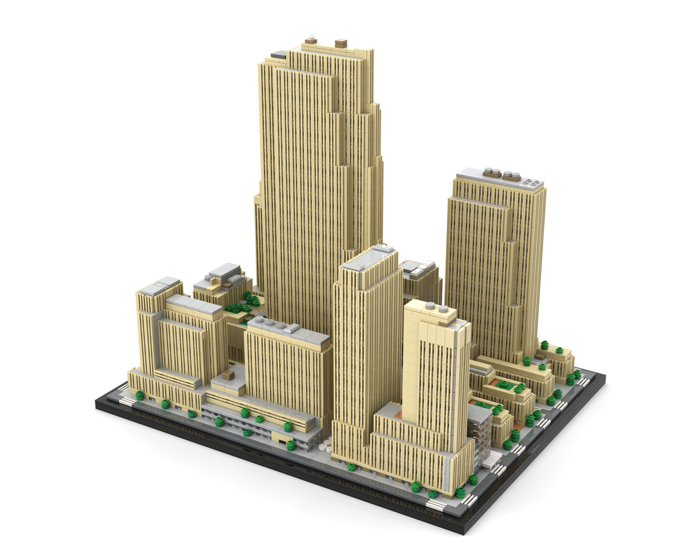 LEGO MOC Rockefeller Center 1:800 Scale by SPBrix | Rebrickable - Build ...