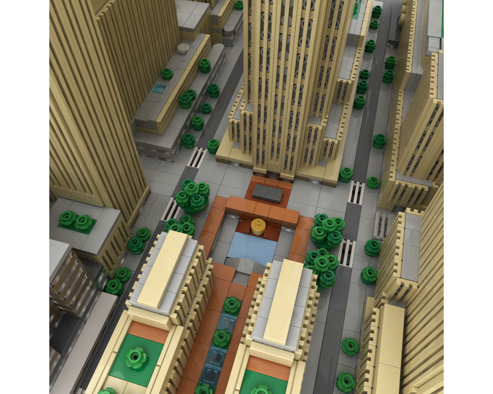 LEGO MOC Rockefeller Center 1:800 Scale by SPBrix | Rebrickable - Build ...