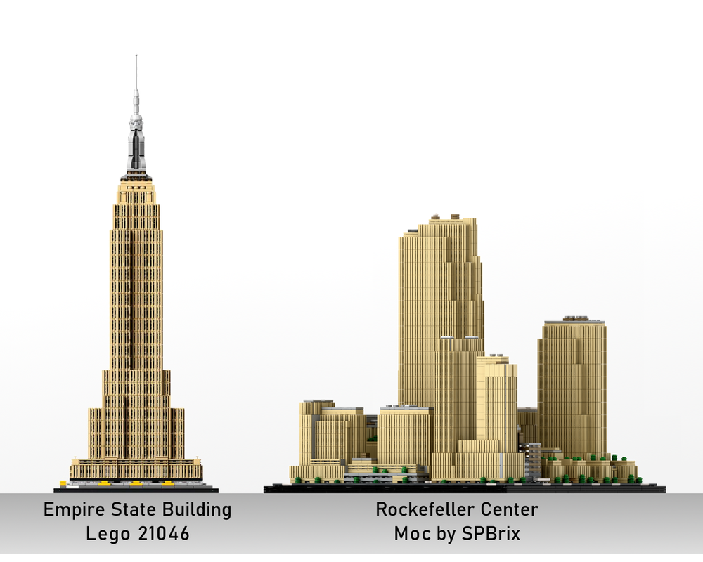 LEGO MOC Rockefeller Center 1:800 Scale by SPBrix | Rebrickable - Build ...