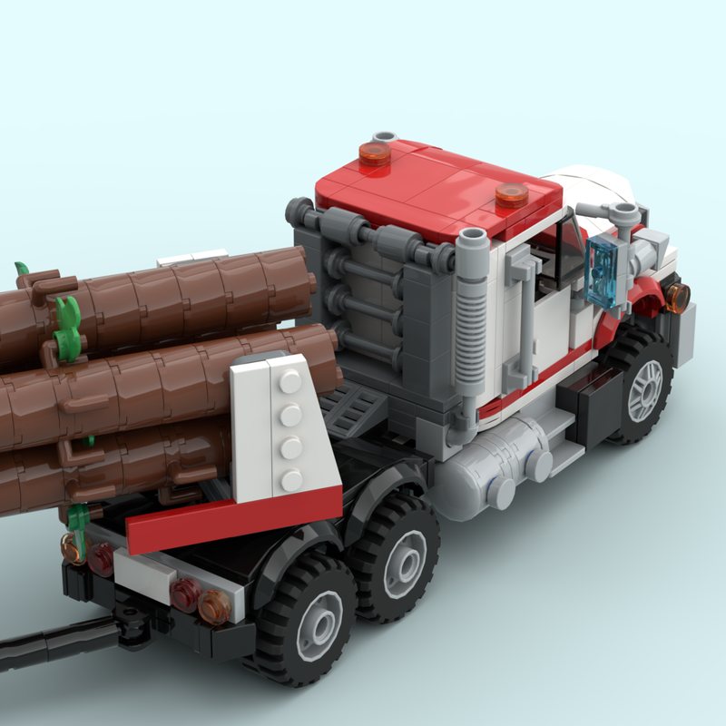 LEGO MOC White Stallion Logging Truck by Wacky | Rebrickable - Build ...