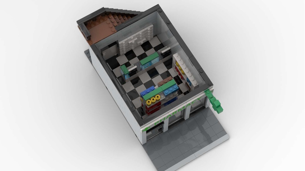 LEGO MOC Modular Pharmacy by MexWhite | Rebrickable - Build with LEGO