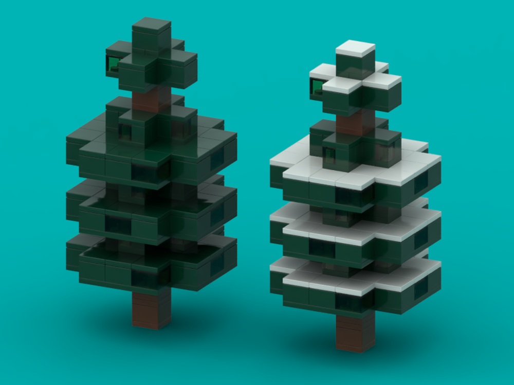 LEGO MOC Block-Accurate Spruce Trees by LegacyLego | Rebrickable ...