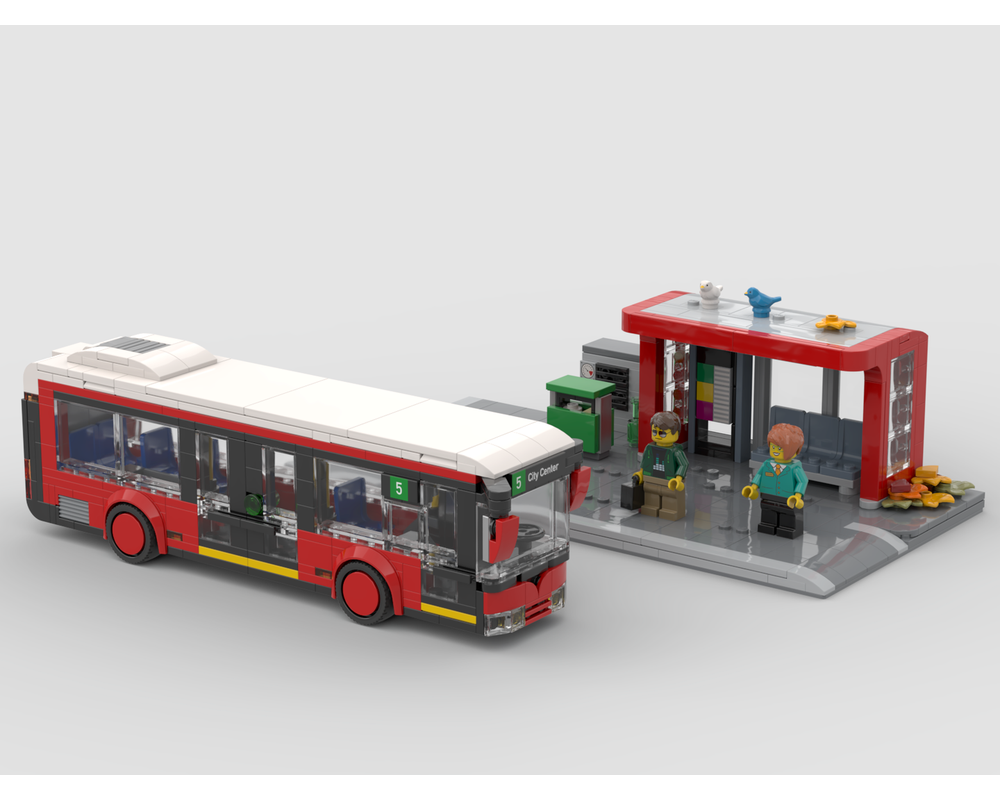 LEGO MOC Modular Corner Bus Stop by lunabricks | Rebrickable - Build ...