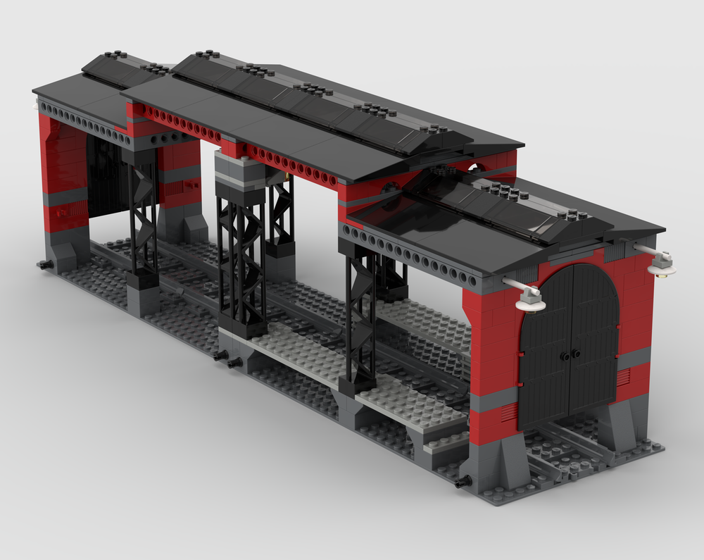 LEGO MOC 10027 Train Engine Shed Center Module by Friggityfrag7 ...