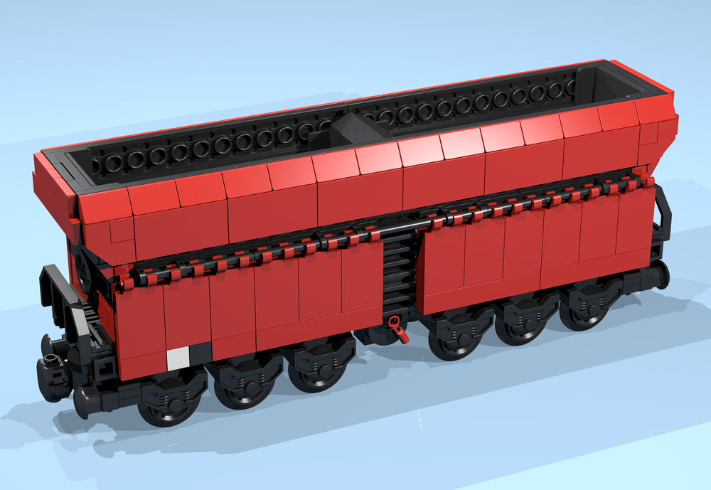 LEGO MOC 12-Wheel Ore Hopper Faals 151 (red) by Echaton | Rebrickable ...