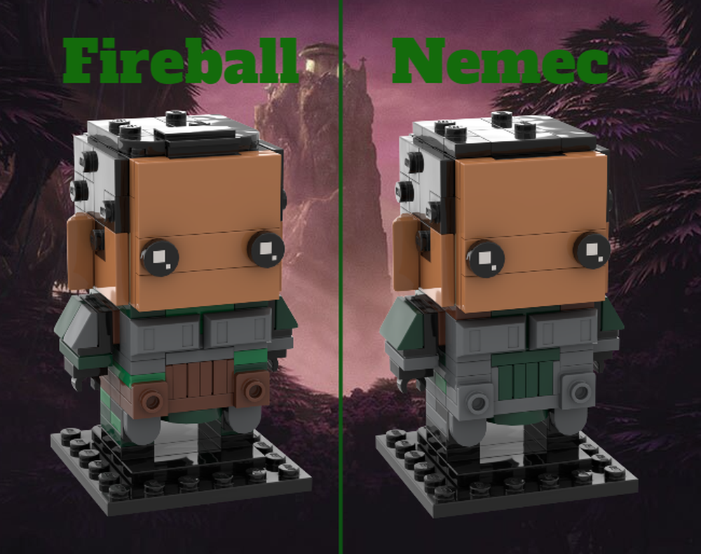 LEGO MOC Fireball and Nemec Brickheadz by Ant0noo | Rebrickable - Build ...