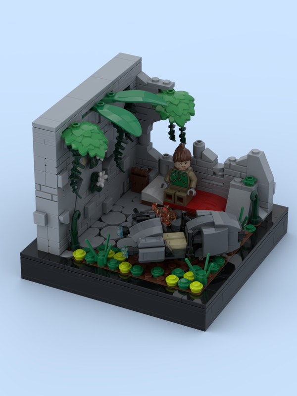 LEGO MOC Diorama "Shelter in the ruins" by tingdrason | Rebrickable ...