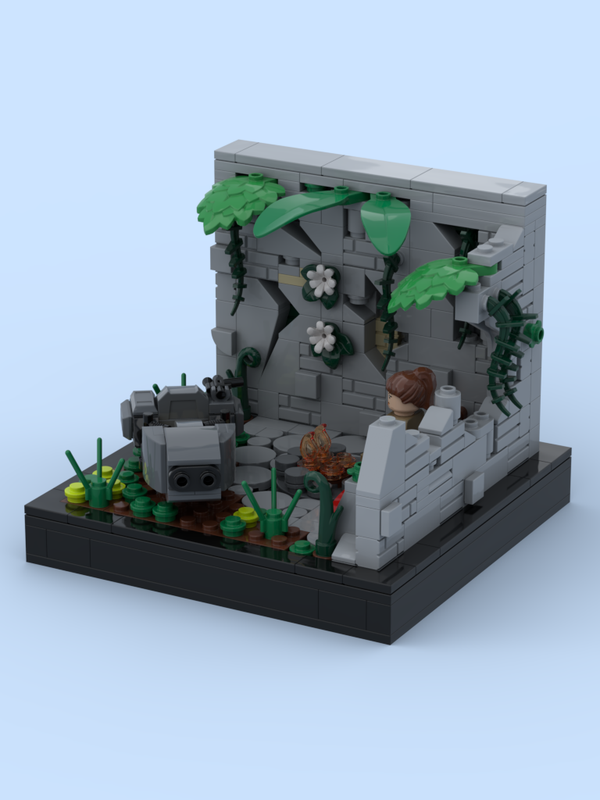 LEGO MOC Diorama "Shelter in the ruins" by tingdrason | Rebrickable ...