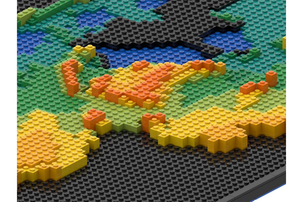 LEGO MOC Dutch Heightmap 3D by VDWWD | Rebrickable - Build with LEGO
